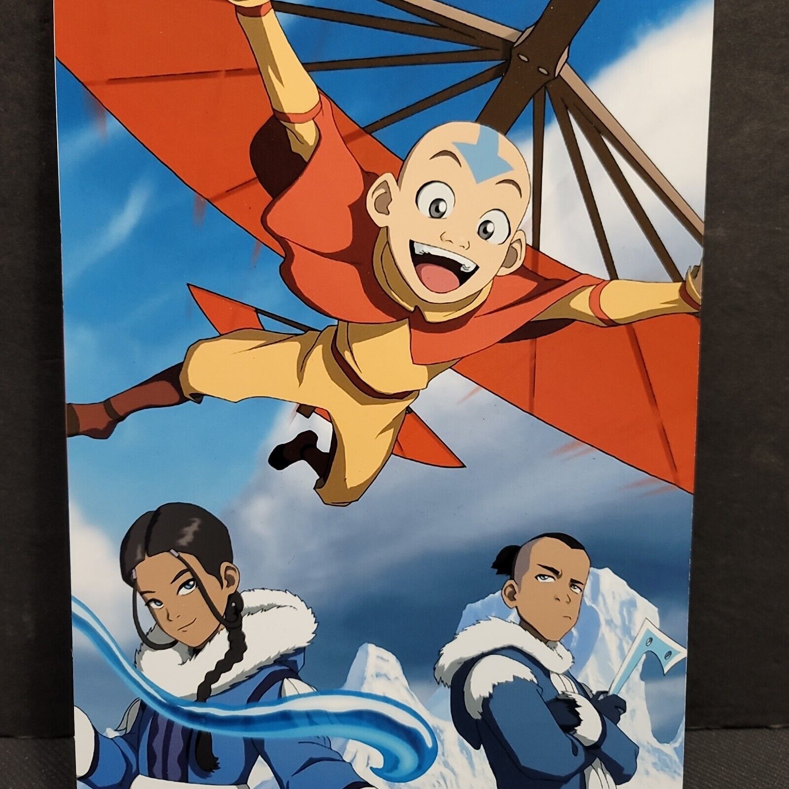 Aang Flying Water Bending Katara Wall Photo Art Board Print 11.75in x 7 ...