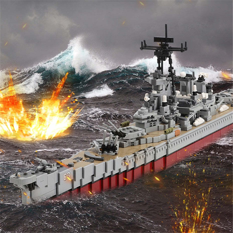 USS Missouri Battleship Classic Military Army Series Brick Model ...