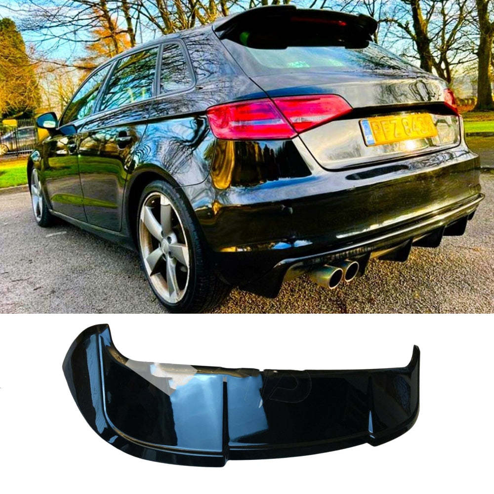 Fits Audi A3 8V Sportback 5 Door Gloss Black S3 RS3 Look Roof Spoiler ...