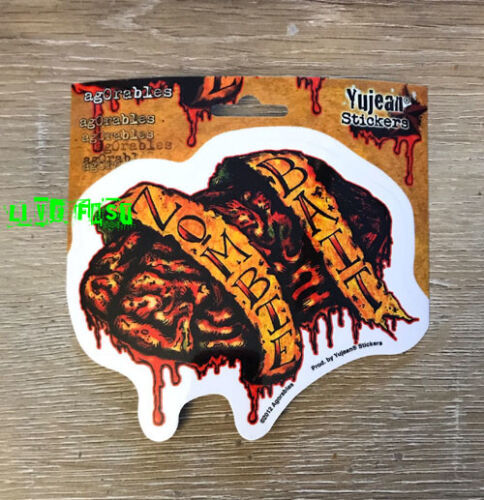 ZOMBIE BAIT STICKER DECAL brains, horror, halloween art, tattoo art ...