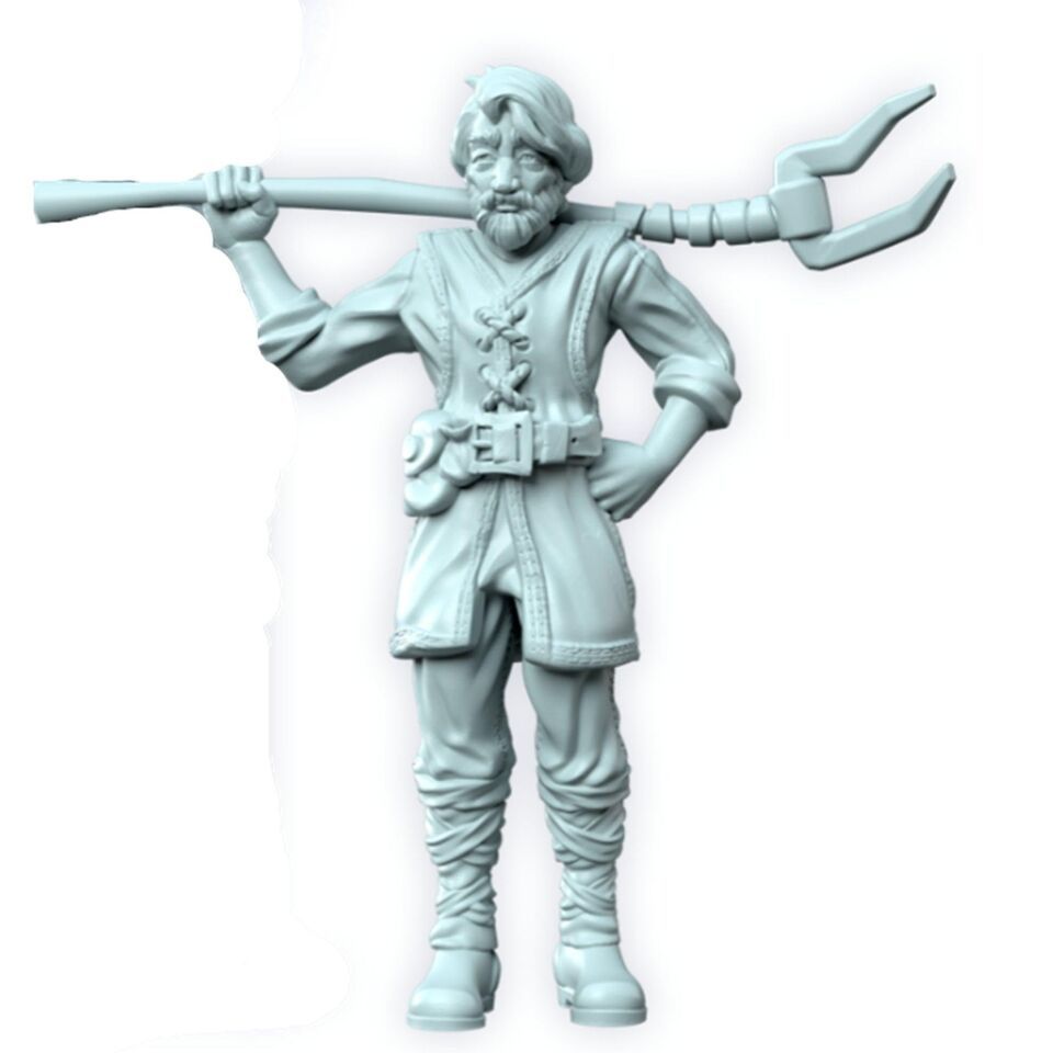 3D Printed Cast n Play Stable Keeper Farmer Kingdom of Thamarya 28mm ...