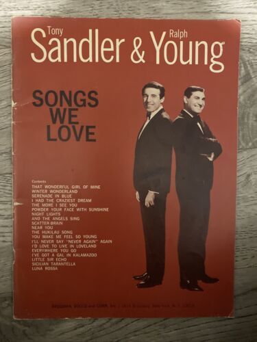 1956 Canciones Nosotros Love Tony Sandler & Ralph Young Songbook ...