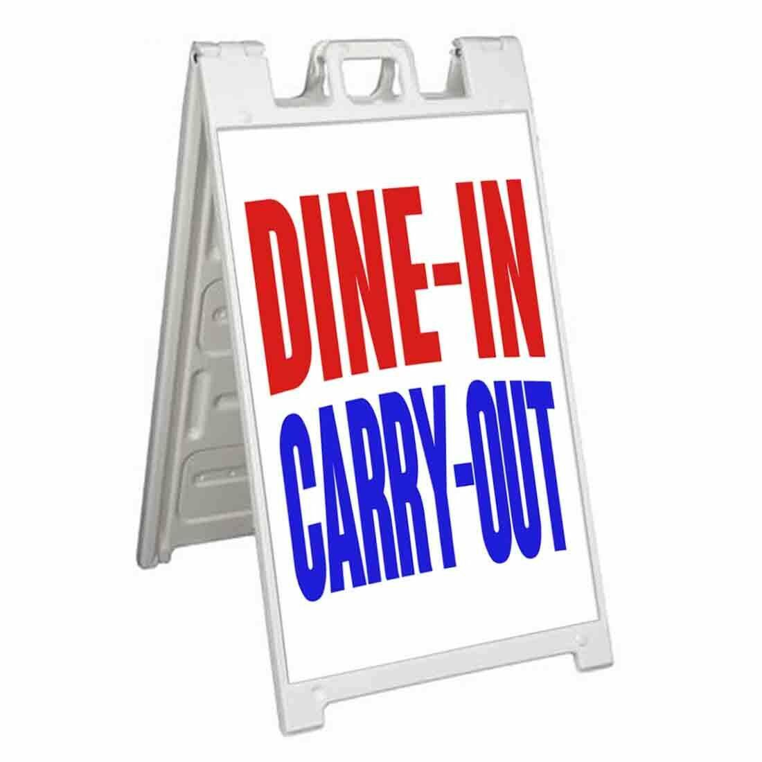 DINE-IN CARRY-OUT Signicade 24x36 Aframe Sidewalk Sign Banner Decal ...