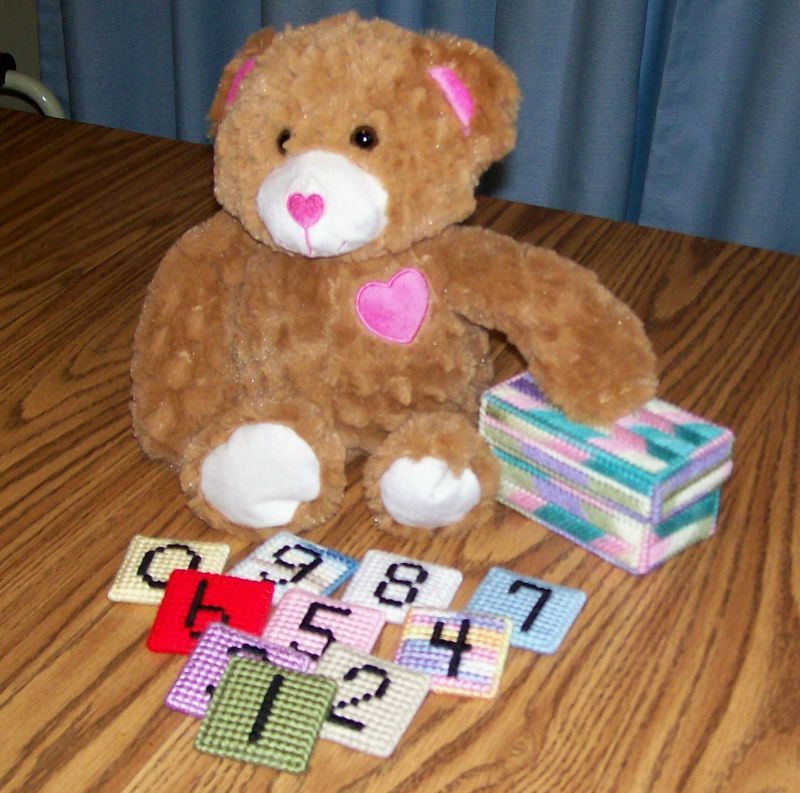 Baby Number Tiles, Handmade, Plastic Canvas, Shower Gift, Baby Toy ...