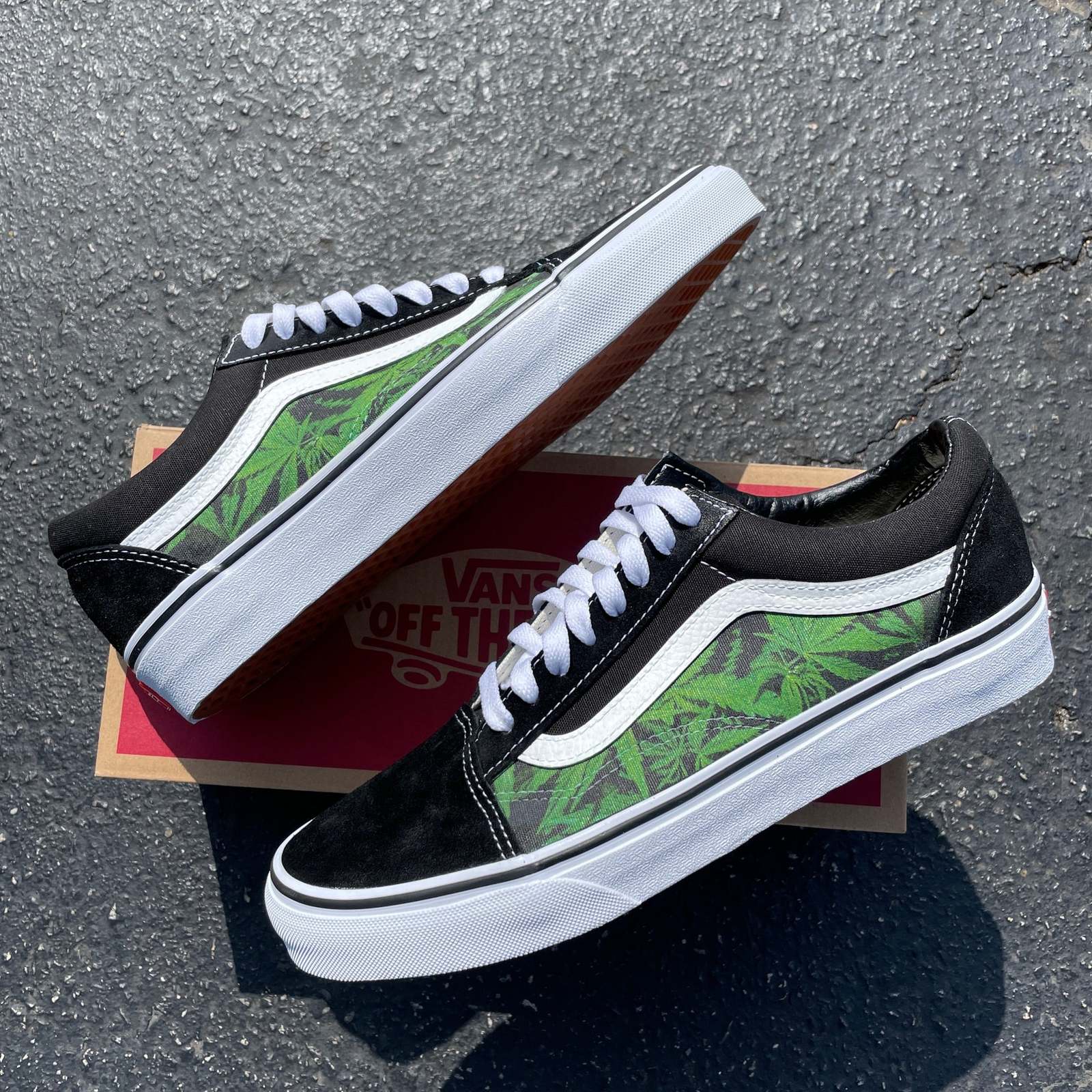 Weed - Custom Old Skool Vans Shoes - Men's And Women's Shoes - Women