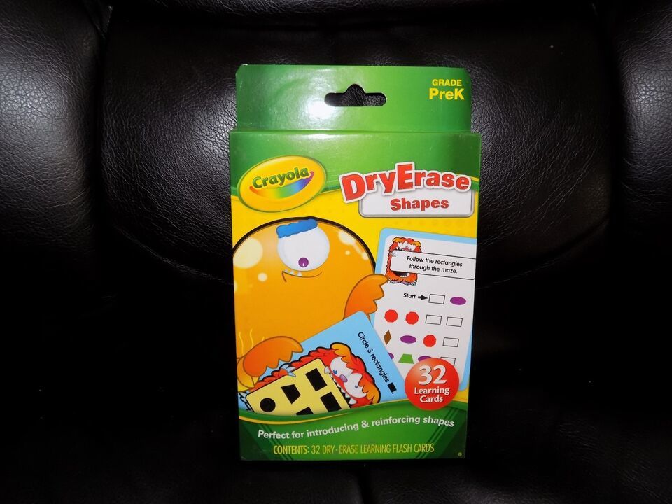 Crayola Sticker Dry-Erase Learning Flash Cards - SHAPES - Pre K NEW ...