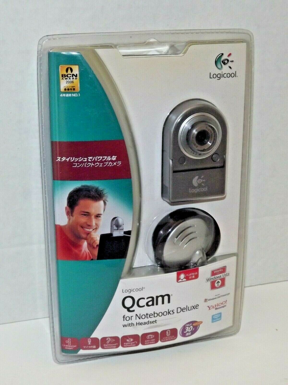 Logicool Qcam Camera For Notebooks Deluxe with Headset QV-500NSHS New (Y) - Webcams