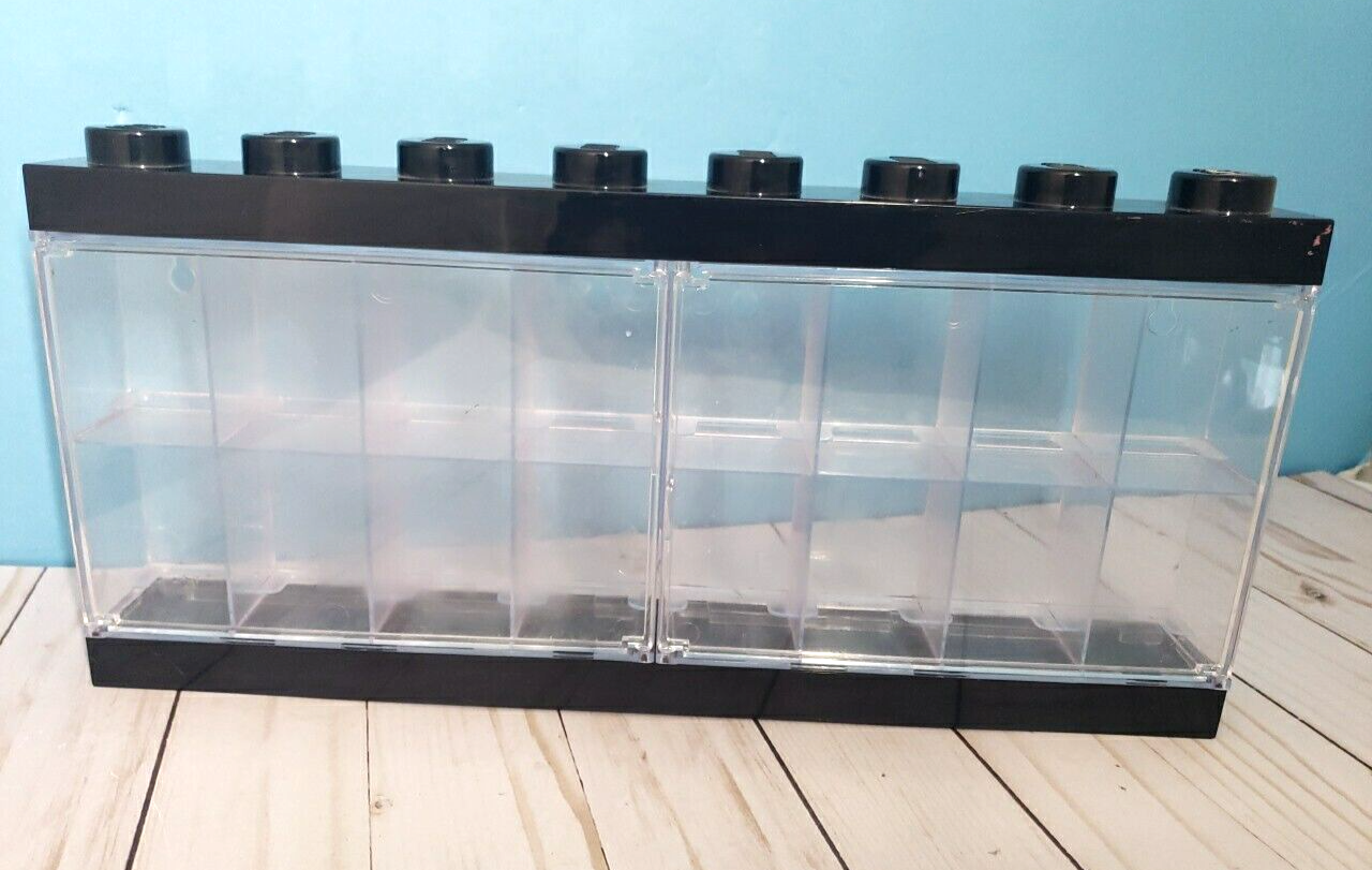LEGO Minifigure Display Case BLACK - 16 Figures - Stackable Wall ...