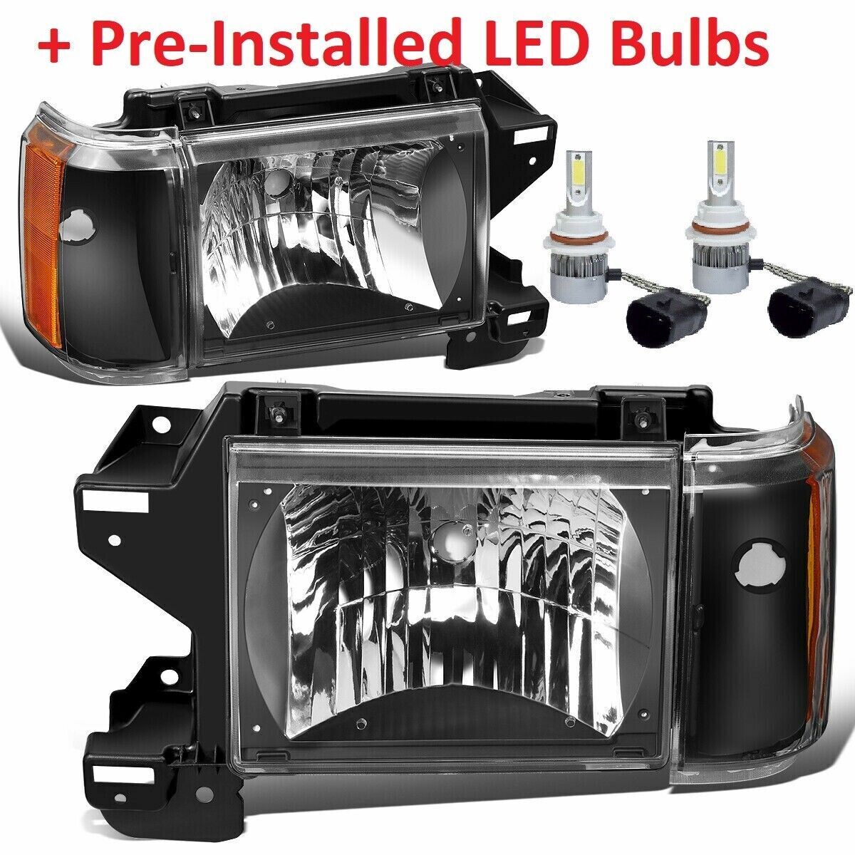 COACHMEN ROYAL 1991 1992 1993 BLACK LED HEADLIGHTS HEAD LIGHTS LAMPS ...
