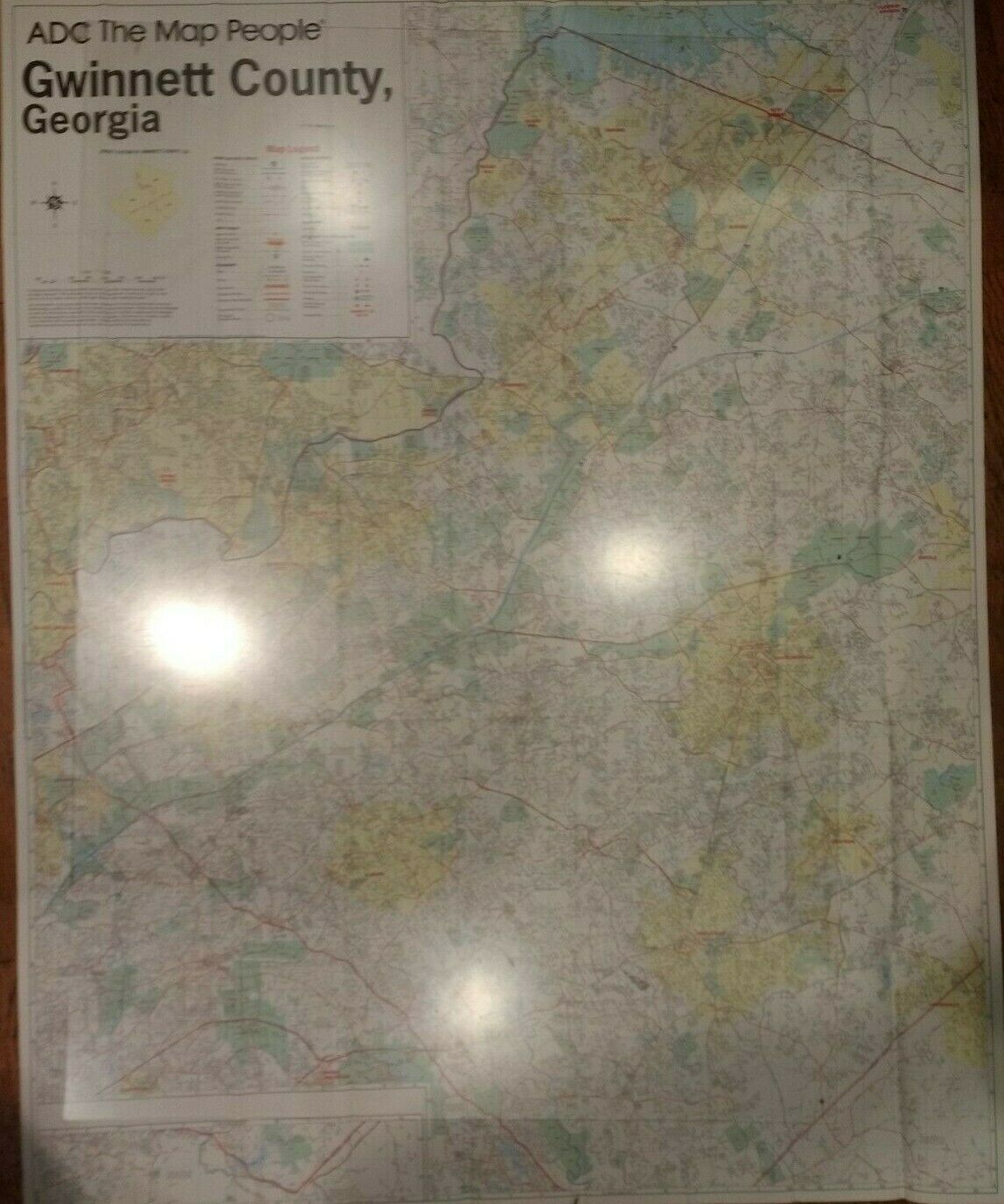 Gwinnett County GA Laminated Wall Map (K) - Maps & Atlases