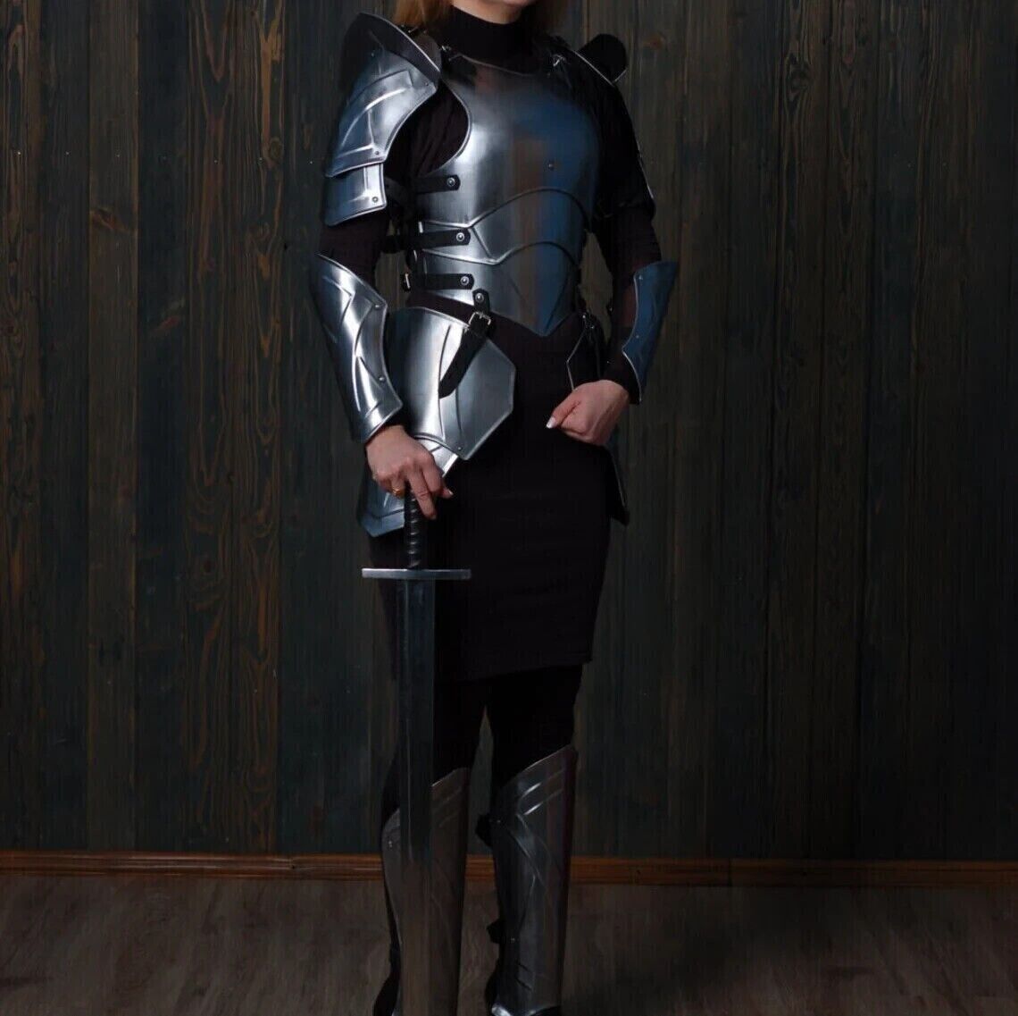 Medieval Replica FULL SET Lady Armor Larp "Queen of the war" Steel ...