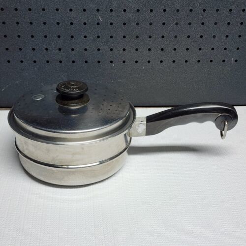 SALADMASTER USA 8" Stainless Steel Steamer Insert Pan pot strainer WITH ...