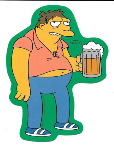 The Simpsons TV Series Barney with a Beer Vinyl Sticker Decal 2001 NEW ...