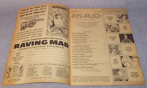 Mad Sarcastic Humor Comic Magazine No. 103 June 1966 Alfred E Neuman ...