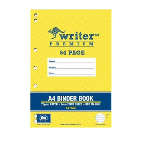 Writer Premium Binder Book (A4) - 64 Pages - Binders & Supplies