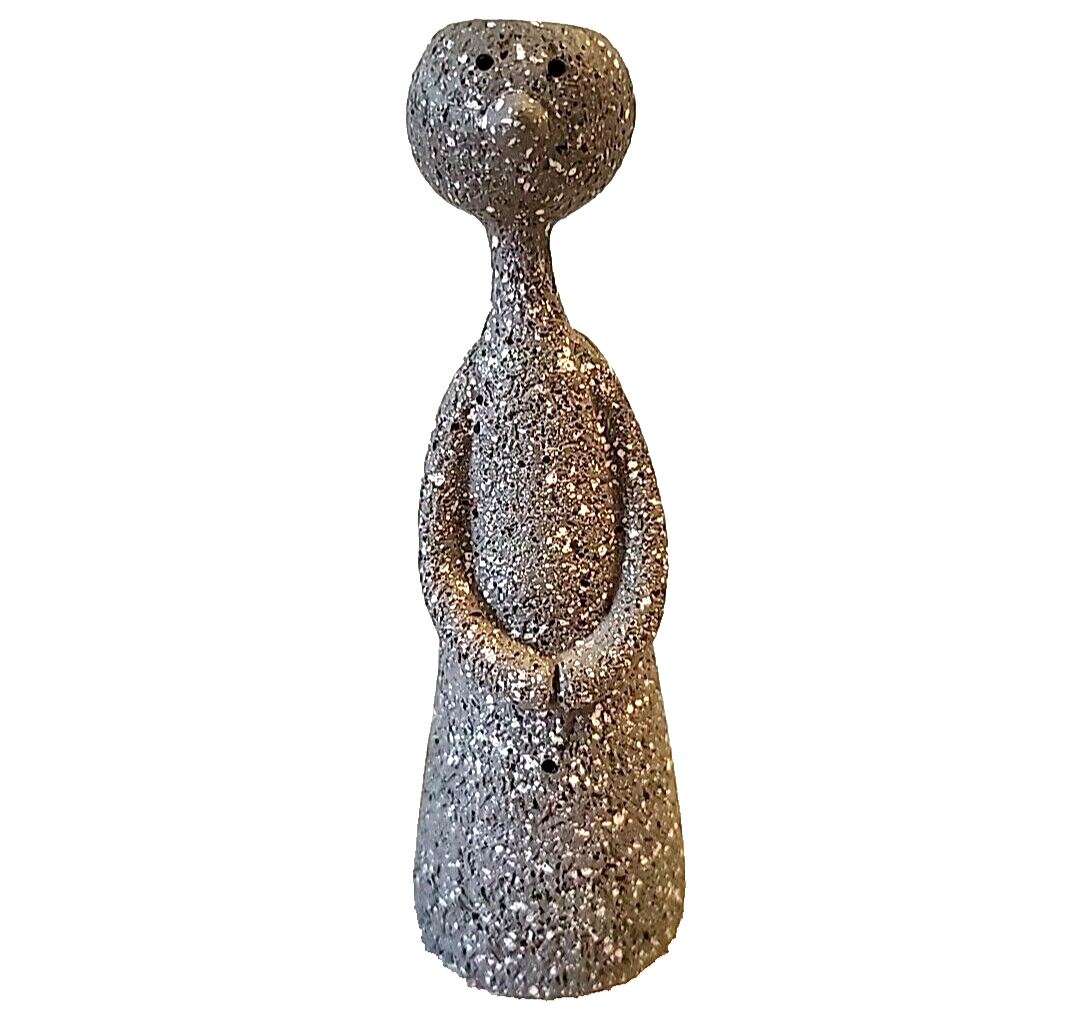 Anthropomorphic Air Fern Pot Whimsical Speckled Resin Figure Modernist ...