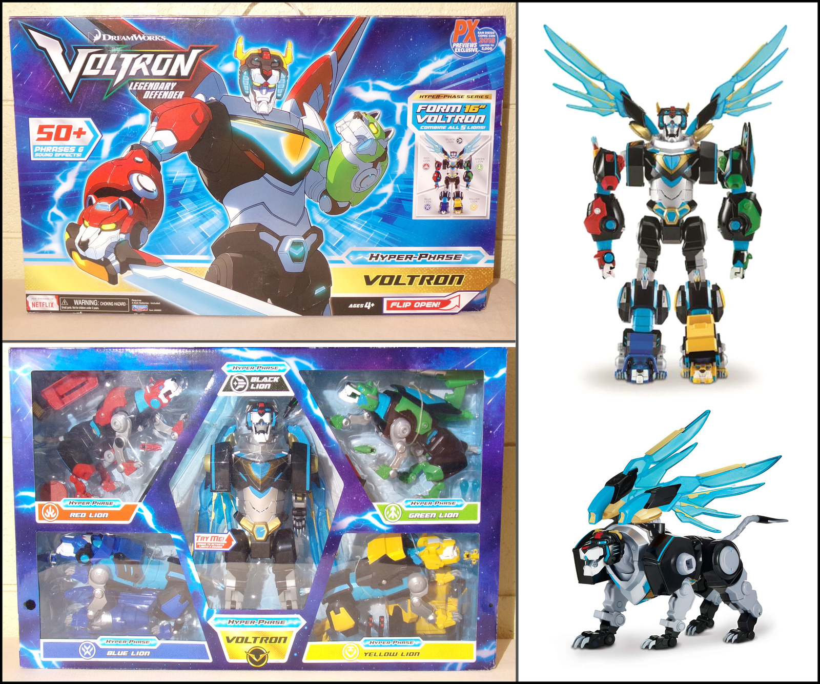18in VOLTRON HYPERPHASE LEGENDARY DEFENDER-New-SDCC 2018-Netflix-Golion-Godaikin - 1970-Now