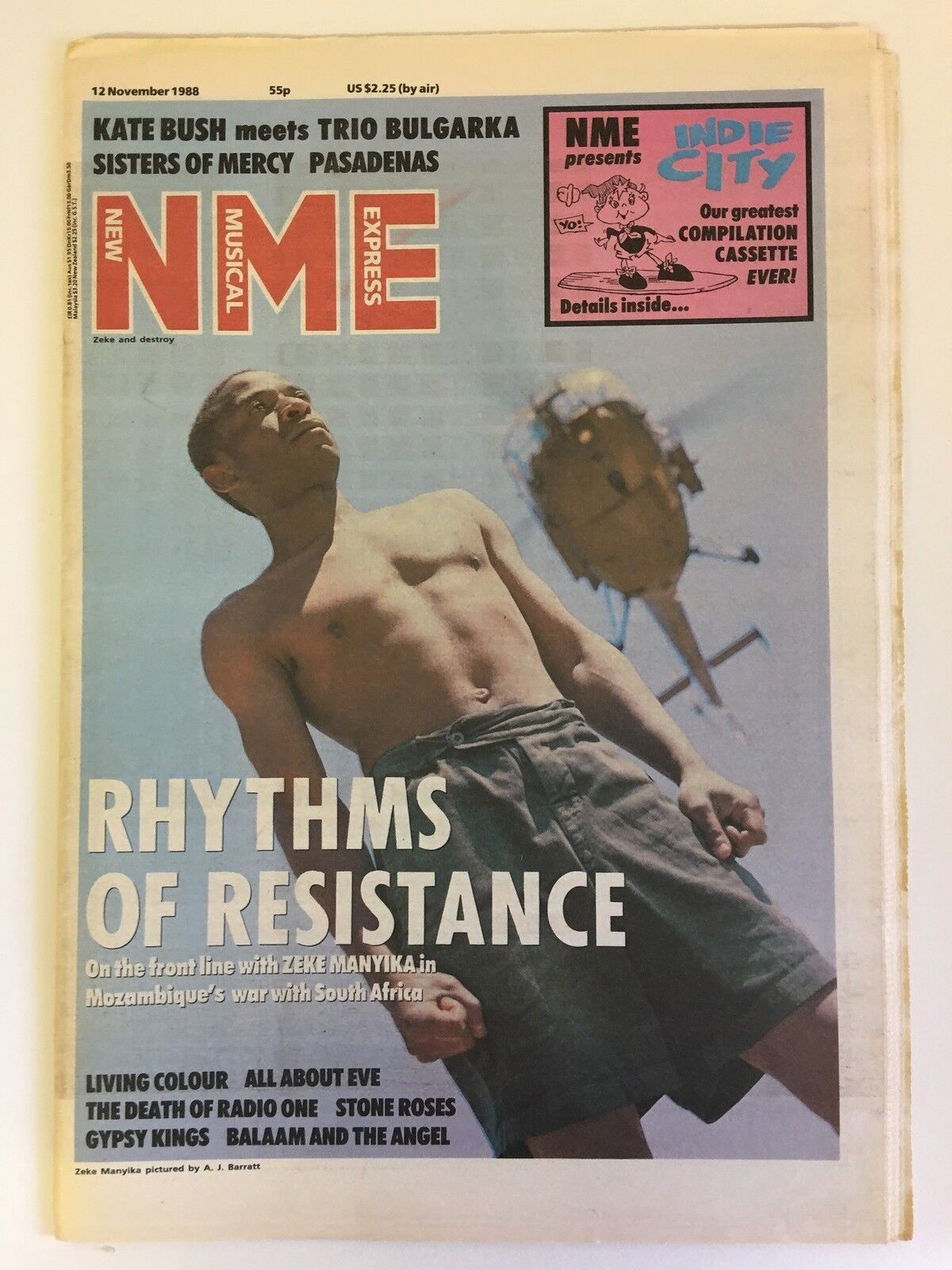 NEW MUSICAL EXPRESS NME MAGAZINE 12 NOVEMBER 1988 ZEKE MANYIKA LS ...