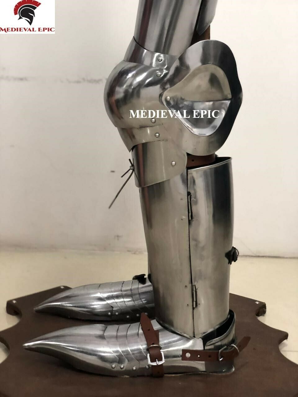 Medieval Knight Full Leg Armor Greaves Halloween Costume Larp Armory ...