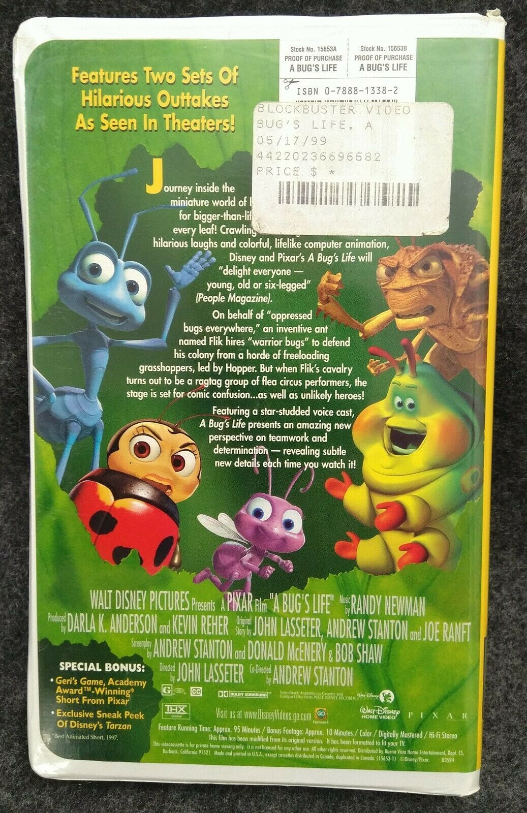 VHS A Bugs Life Disney Pixar (VHS, 1997) and similar items