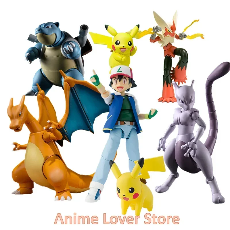 Bandai Original Pokemon S.H.Figuarts SHF Ash Ketchum Pikachu Jessie ...