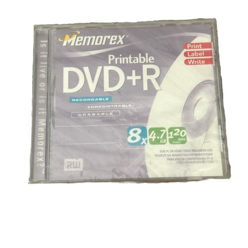 New Memorex Printable Dvd-r 8x4.7gb 120min Video - CD, DVD & Blu-ray Discs