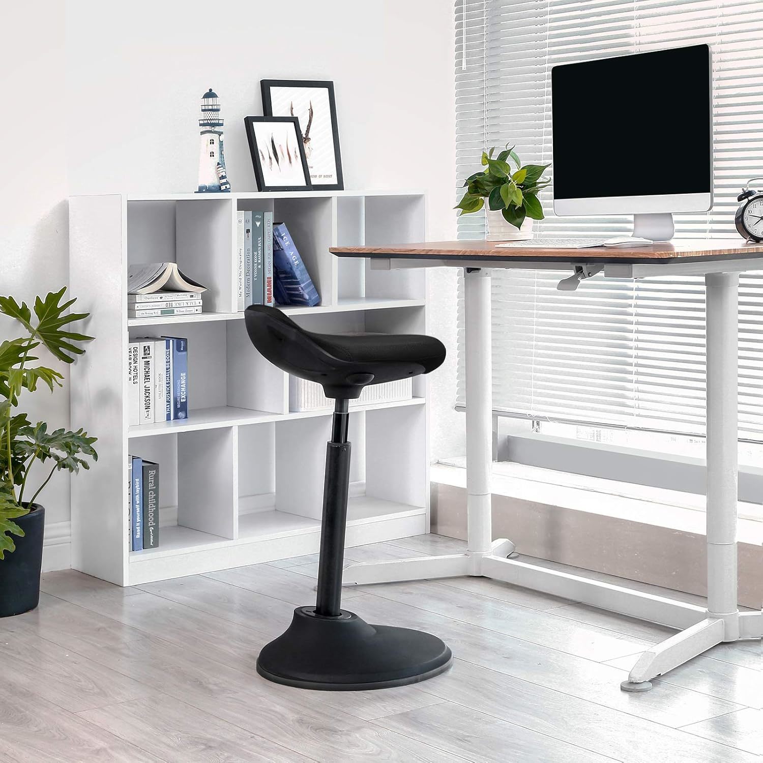Songmics Standing Desk Chair, Adjustable Ergonomic Standing Stool, 23.6 ...