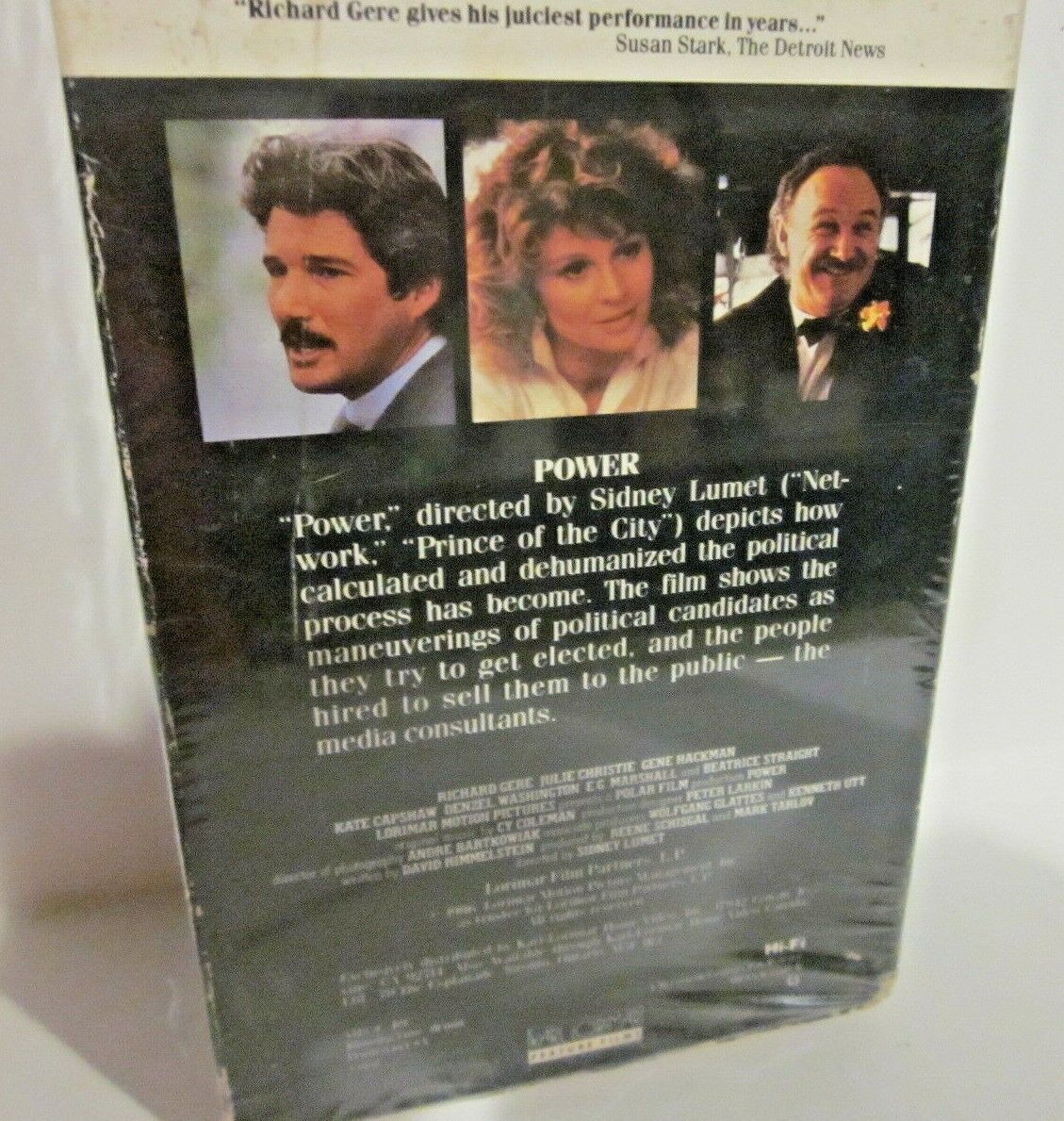 Power VHS Video Richard Gere Julie Christie Gene Hackman - VHS Tapes