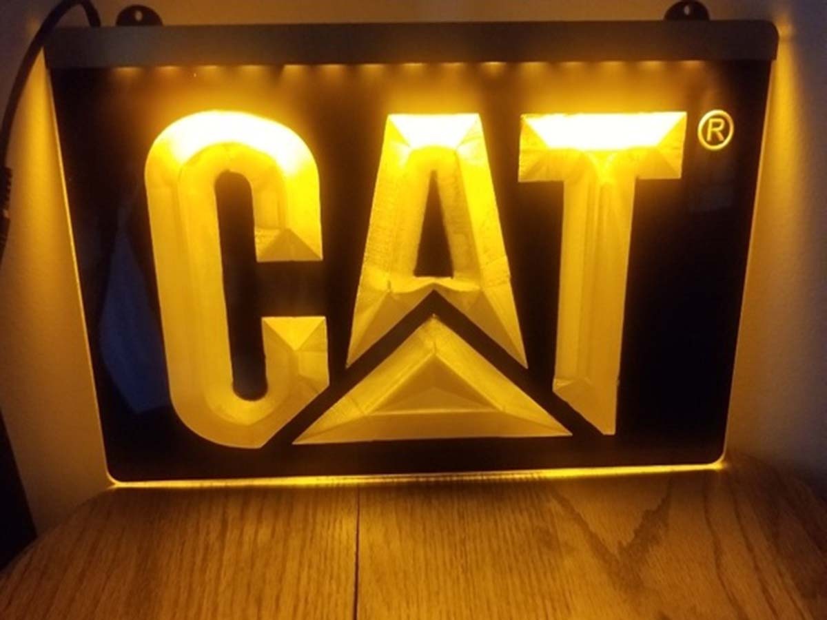 Caterpillar Illuminated Led Neon Sign Home Decor, Office, Room, Lights ...