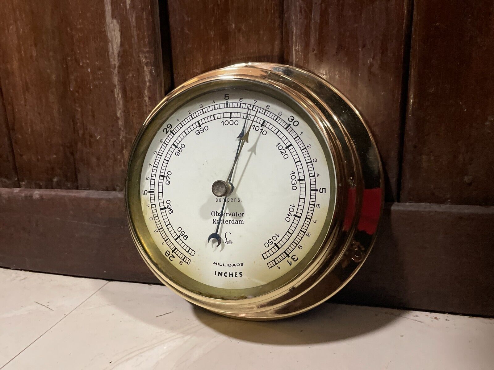 Nautical Original Vintage Observator Rolterdam Millibars Inches ...