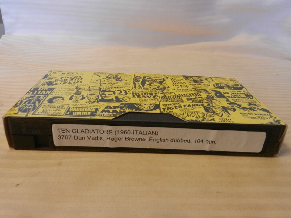 Ten Gladiators (VHS slip sleeve) 1960 Italian, English Dubbed Nostalgia ...