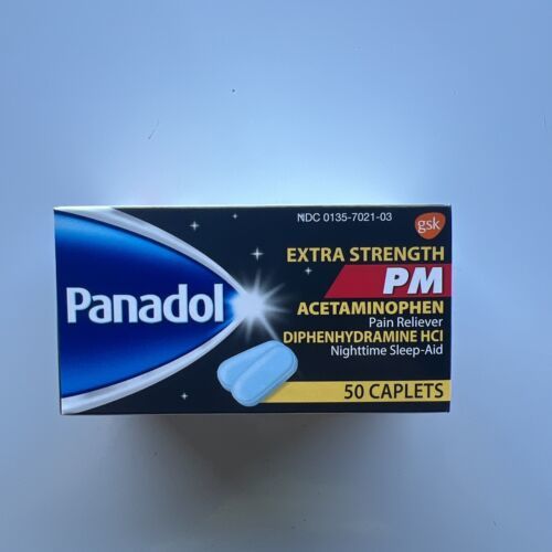 Pack of 3 Panadol Extra Strength PM Caplets 50 Count EXP 05/24 - Pain ...