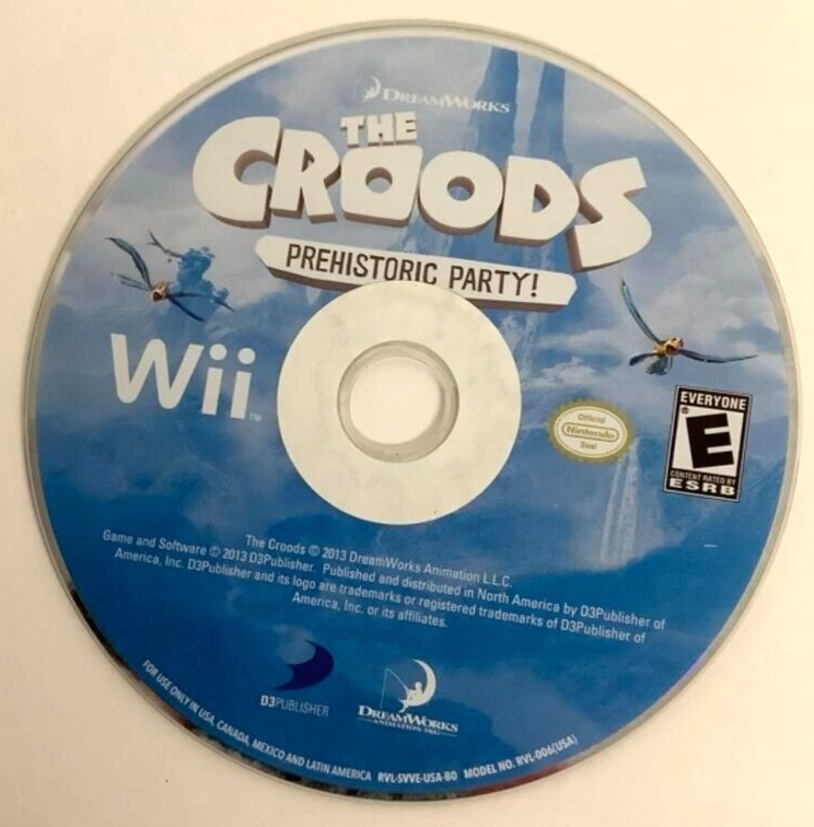 The Croods: Prehistoric Party Nintendo Wii 2013 Video Game DISC ONLY ...