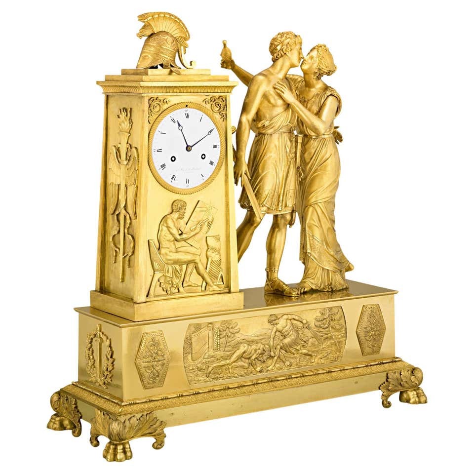Antique Odysseus Theseus French Empire Mantle Clock by André Antoine ...