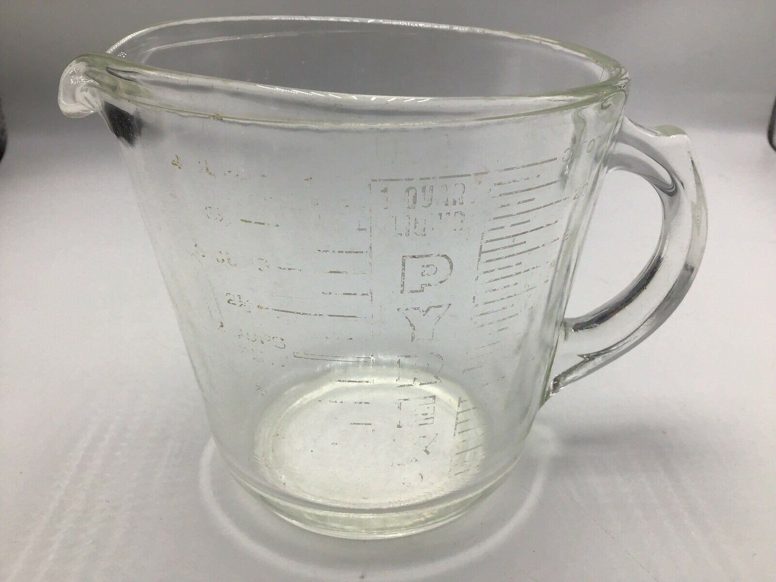 Pyrex Measuring Cup D Handle 32 Oz 1 Qt #532 Photographic Clear Spout ...