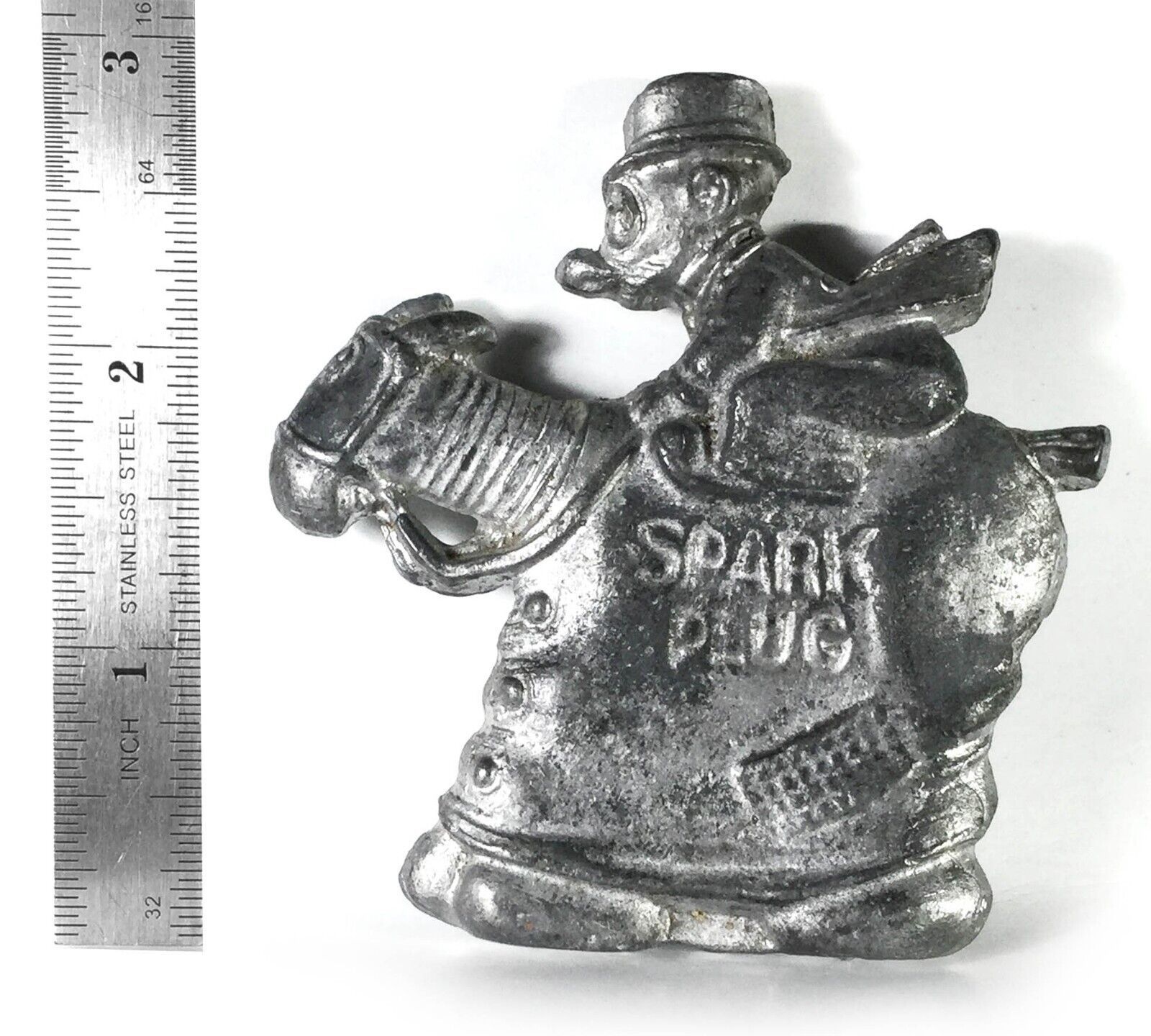 Barney Google & Spark Plug Comic Character Cast Metal Applique (Circa ...