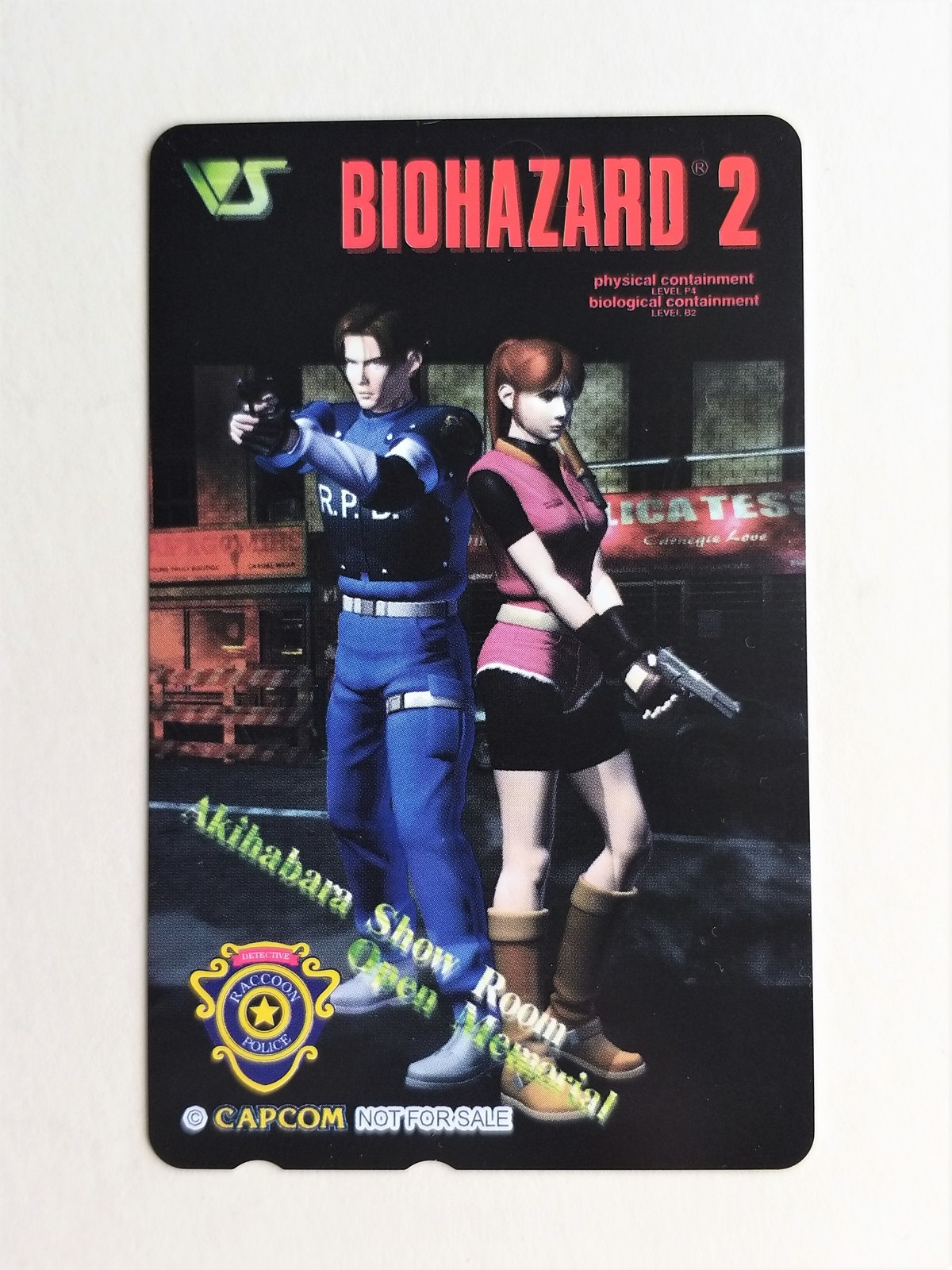 BIOHAZARD 2 Telephone Card Akihabara Special Edition -Capcom Japan ...