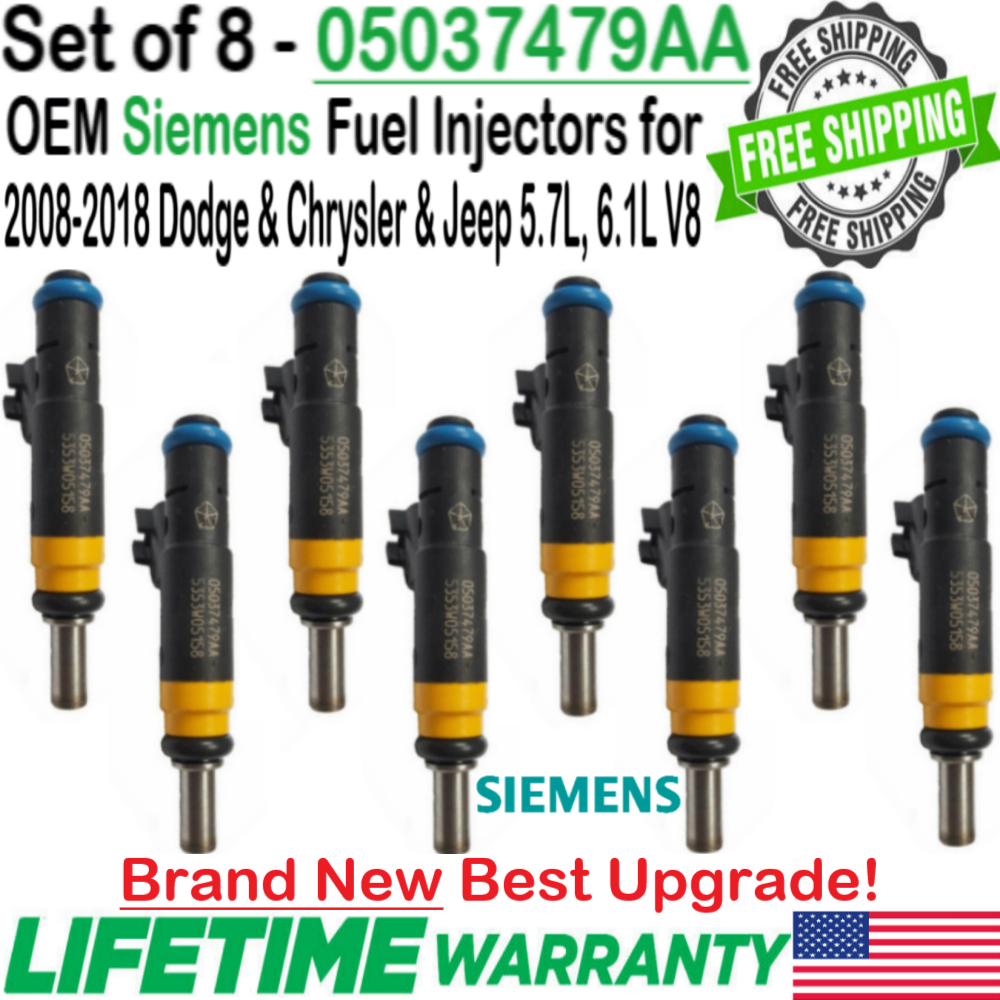 OEM 8Pcs New SIEMENS Best Upgrade Fuel Injectors For 2013-2017 Ram 3500 ...