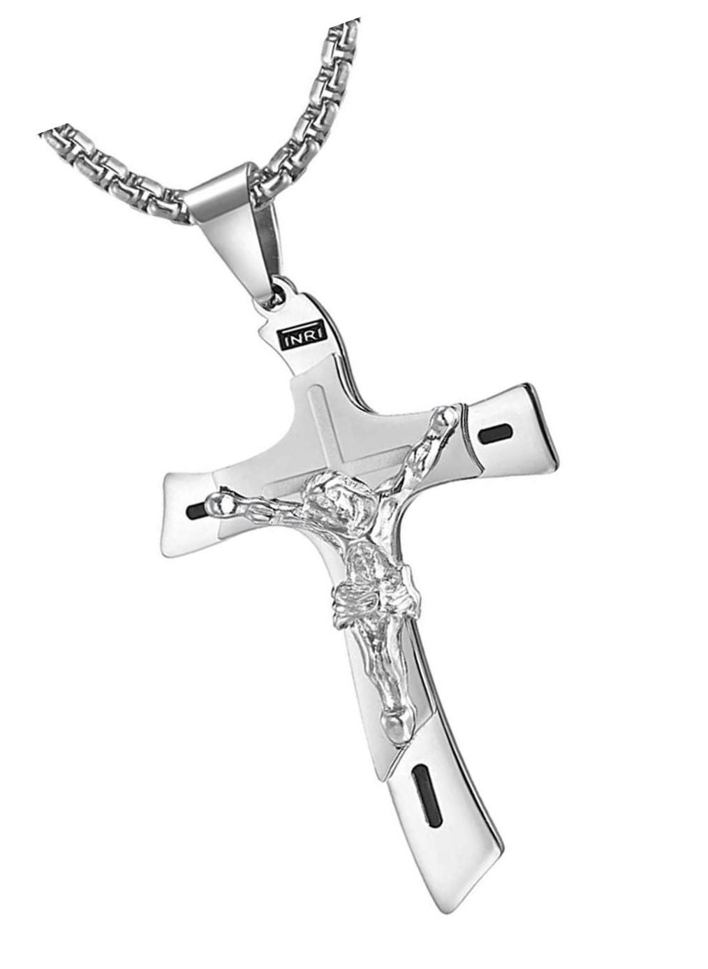 Catholic Jesus Christ on INRI Cross Large - Crucifixes & Crosses
