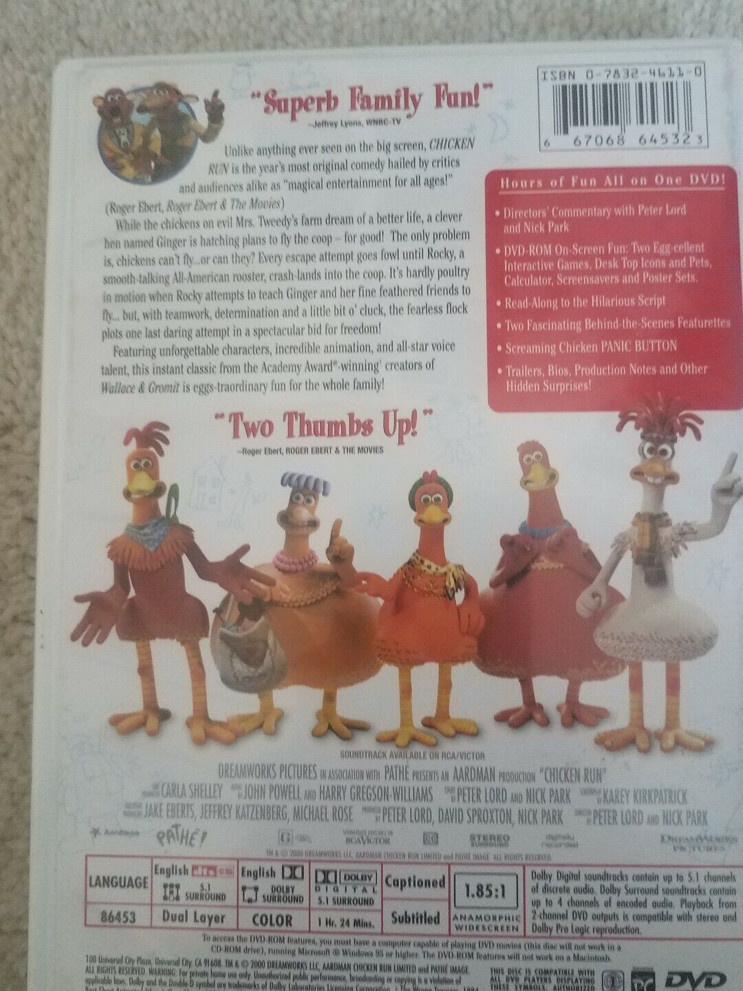 Chicken Run (DVD, 2000, Widescreen) - DVDs & Blu-ray Discs