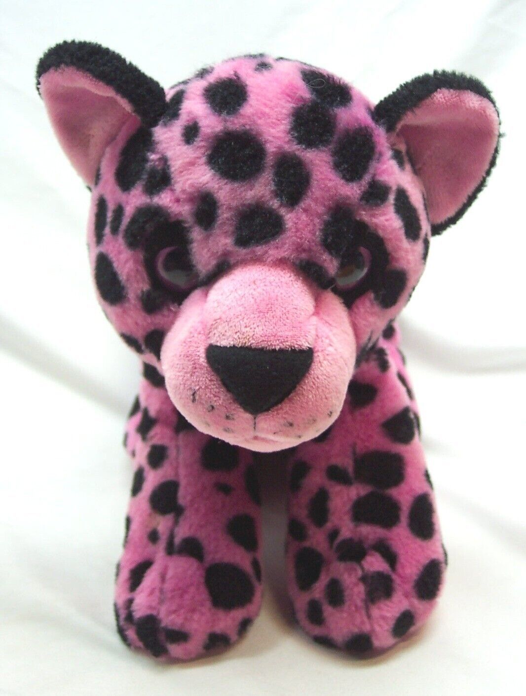 The Petting Zoo VERY SOFT PINK LEOPARD CAT 12" Plush Stuffed Animal TOY ...