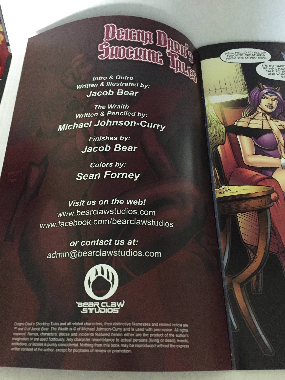 2021 Bear Claw Studios Deigna Dark's Shocking Tales Jacob Bear Variant #1 - Comics & Graphic Novels