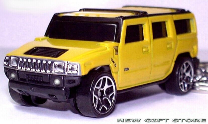 KEY CHAIN YELLOW & BLACK AM GENERAL HUMMER H2 HUMVEE GM CUSTOM LIMITED ...