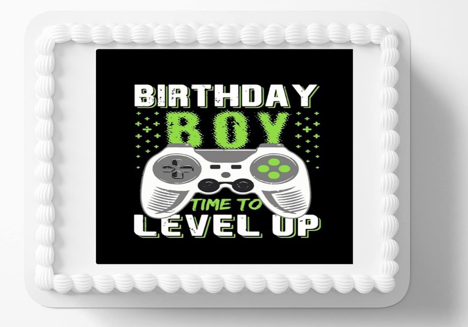 Level Up Birthday Boy Edible Image Edible Cake Topper Frosting Sheet ...