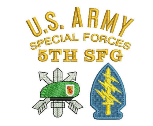 US Army 5th Special Forces Group Vietnam Veteran Embroidered Polo Shirt ...