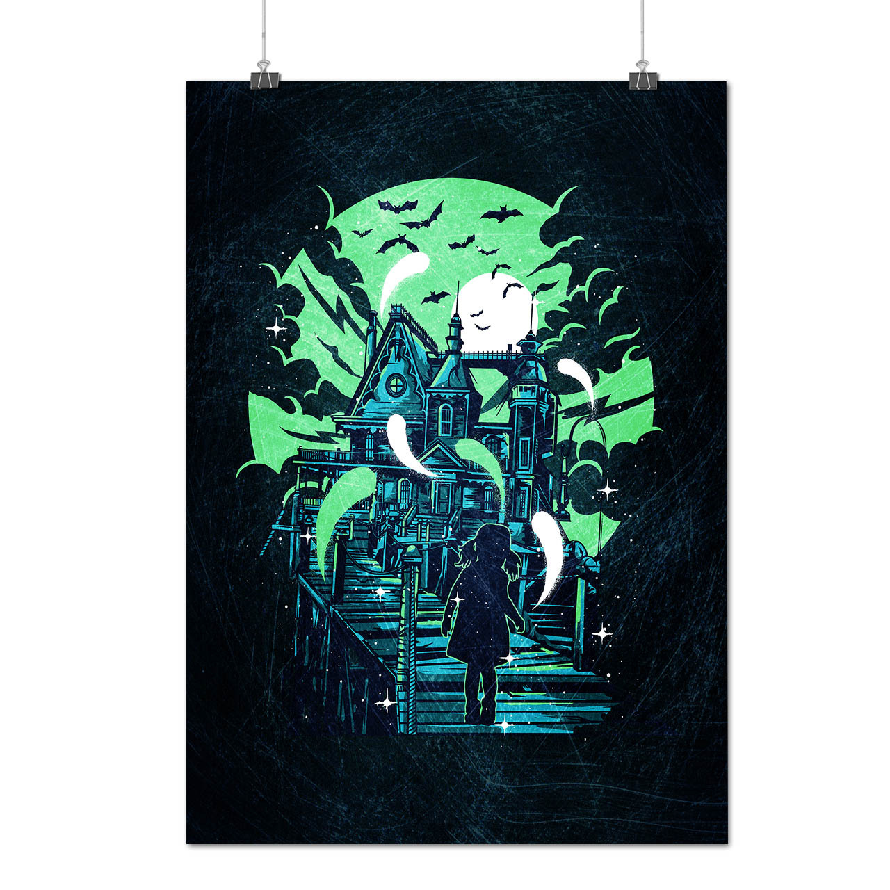 Haunted House Horror Matte/Glossy Poster A0 A1 A2 A3 A4 | Wellcoda ...