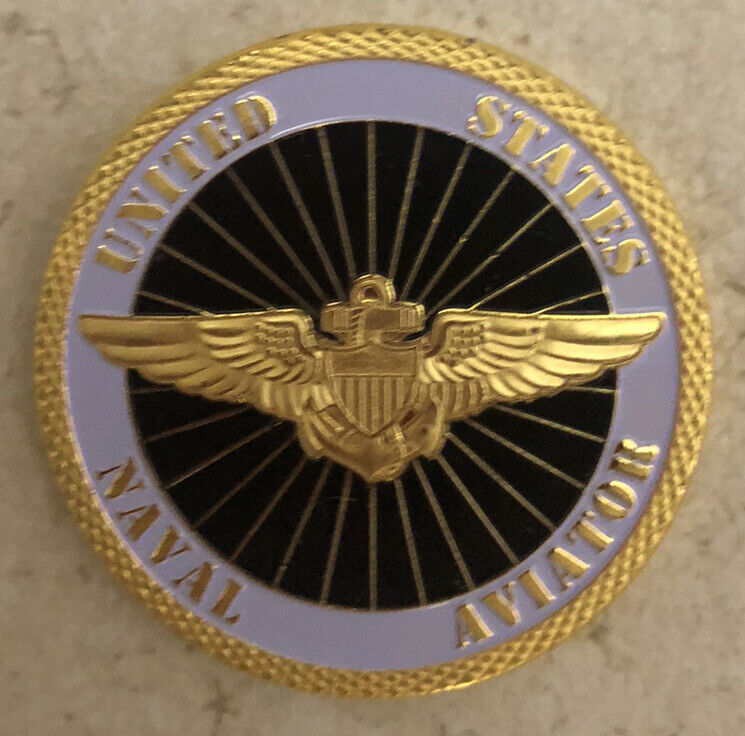 USN NAVAL AVIATOR GOLD WINGS PILOT TOP GUN AVIATION Challenge Coin NAVY ...
