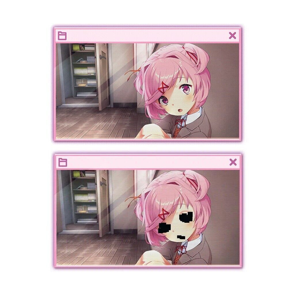 Doki Doki Literature Club Natsuki Window Lenticular Enamel Pin Figure ...