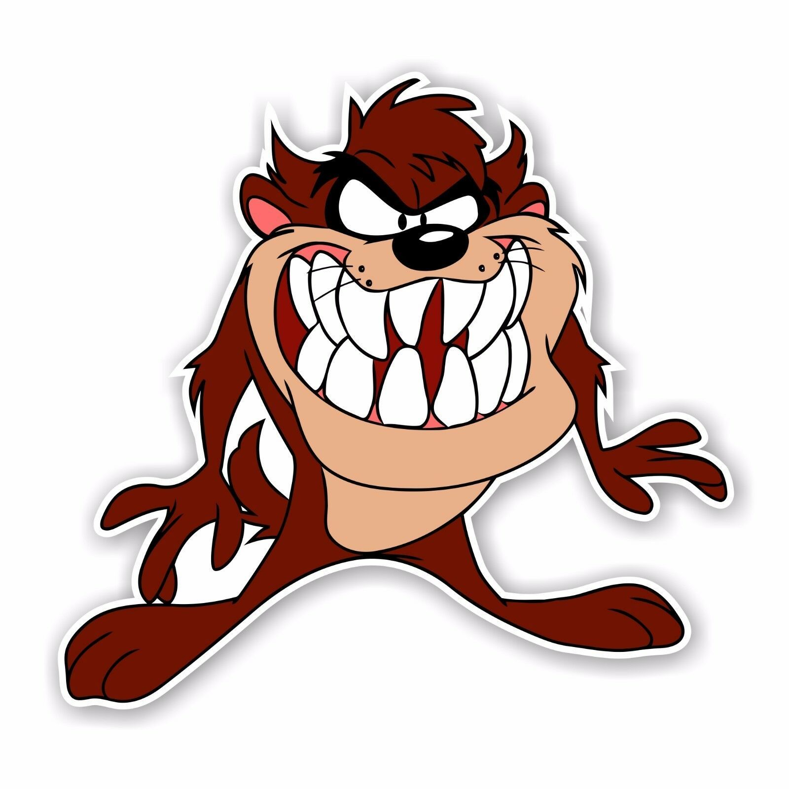Taz Big Teeth Decal / Sticker Die cut - Decals, Stickers & Vinyl Art