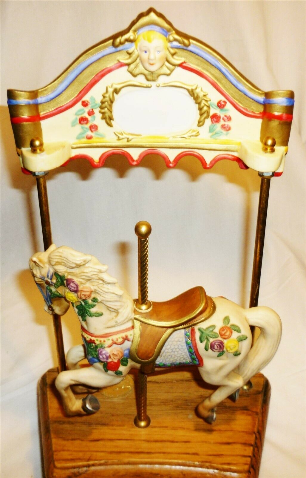 WILLITTS TOBIN FRALEY PORCELAIN CAROUSEL HORSE FIGURINE MUSIC BOX ...